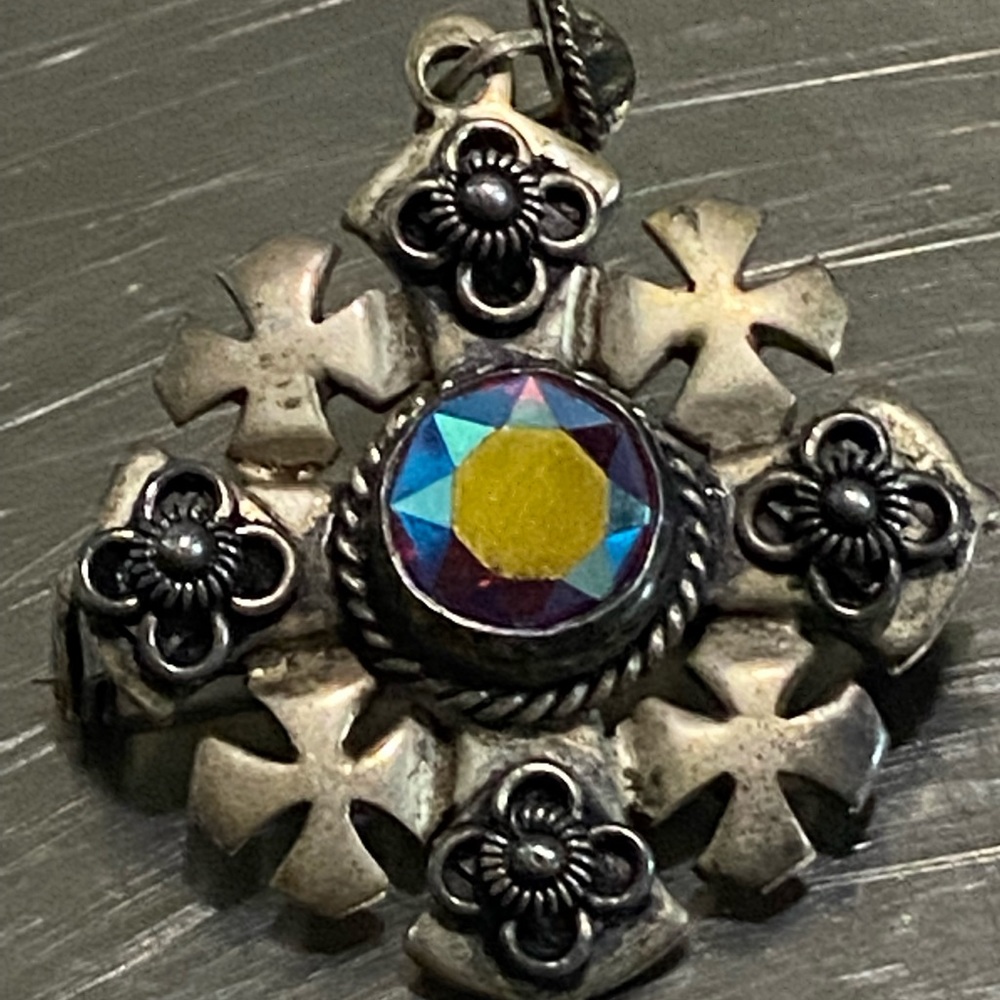 17 Grams Fine .935 Sterling Silver Jerusalem Cross Pe… - Gem